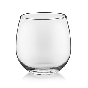 Libbey Stemless Red Wine Glasses, 16.75-ounce, Set of 8