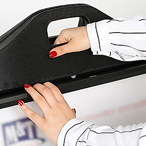 M&T Displays Street SignPro with Lens Protective Cover, 24x36 Inch Poster Black Double Sided Sandwich Board Folding A-Frame Sidewalk Curb Sign Portable Advertising Display for Restaurant Cafe