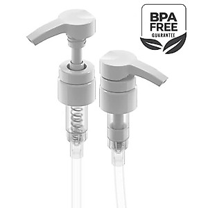 Shampoo/Conditioner Pumps, 4 Pack, for 1 Liter Bottles (White)