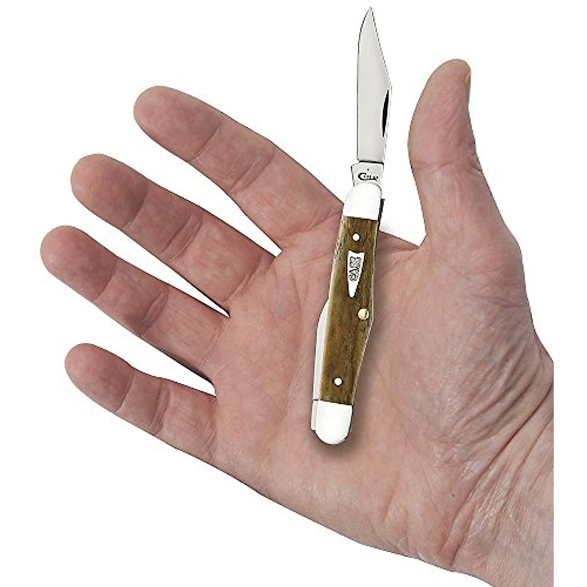 CASE XX WR Pocket Knife Smooth Antique Bone Half Whittler Item #58189 - (6208 SS) - Length Closed: 3 1/4 Inches