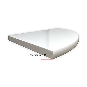 Tenedos Premium Quality Pure White Engineered Marble Bathroom Shower Corner Shelf Polished 9x9 inch - Maintenance Free, Stain Resistant (2)