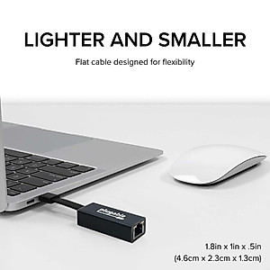 Plugable USB C to Ethernet Adapter, Driverless Fast and Reliable Gigabit Speed, Thunderbolt 3 to Ethernet Adapter Compatible with MacBook Pro, Windows, macOS, iPhone 15, and ChromeOS