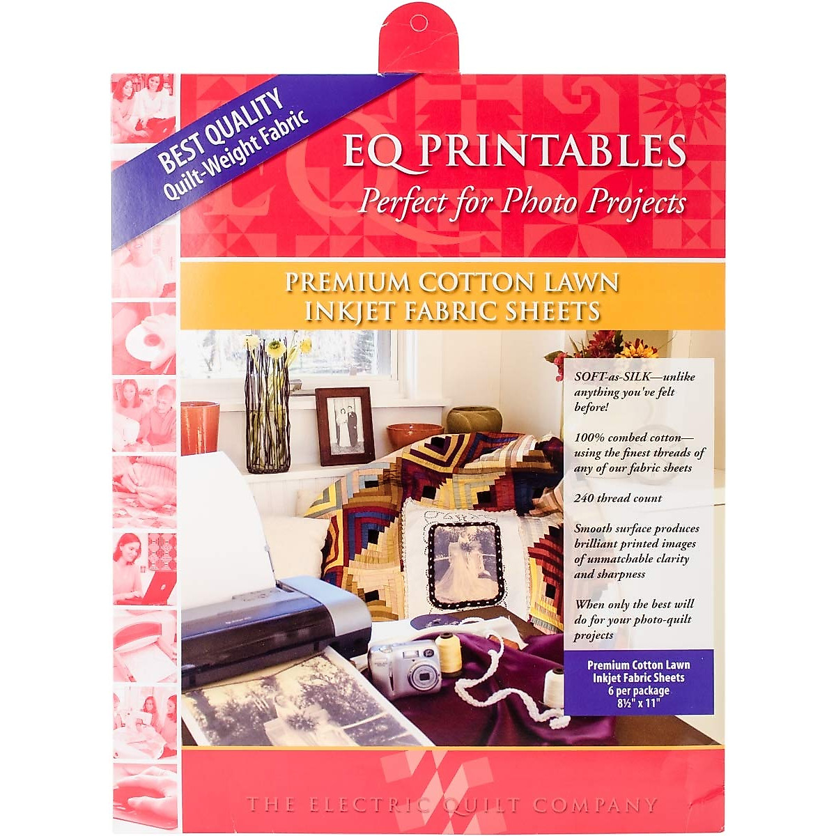 Premium Printable Cotton Lawn Fabric 8.5"X11" 6/Pkg-100% Cotton