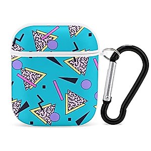 Japanese Vaporwave Case for Airpods Protective Cover for Apple Earphone with Keychain Cute Graphic Cases Designed for Air Pods 2&1