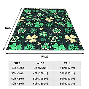 Throw Blanket Beauty Within The Beast Warm Cozy Soft Lightweight Flannel Fleece Blanket for Bedroom Sofa Room Decorative Fuzzy Blanket (St Patricks Day Ultra-Soft Micro Fleece Blanket, 40"x30")