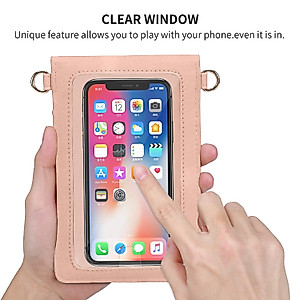 AnsTOP Crossbody Phone Purse for Women, Lightweight Shoulder Wallet PU Leather Phone Case Bag