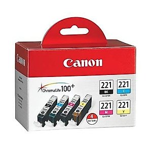 Canon New OEM CLI-221 Color Multi Pack Ink Cartridge Part # 2946B004, Canon PIXMA iP3600/ PIXMA iP4700/ PIXUS MP610 Printers