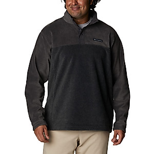 Columbia Men's Steens Mountain Half Snap, charcoal heather, shark, Large