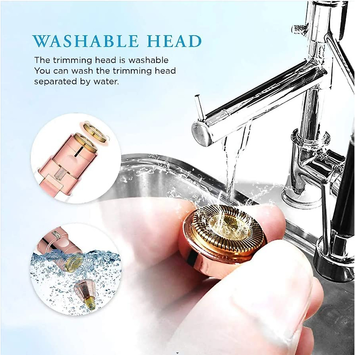 REMEDEN Rechargeable Eyebrow & Face Trimmer, and Facial Hair Remover Shaver for Women Painless/Safe/Quickly Removal Tool，Shaper You White