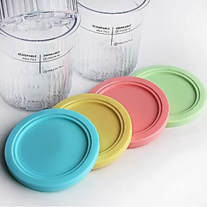 Anbige Replacement Parts 4 Pack Creami Pints and Lids, Compatible with Ninja CREAMi Ice Cream Maker NC500 Series NC501