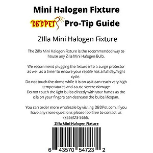 Halogen Mini Dome - Lighting & Heating w/ Mini Watts | Includes DBDPet Pro-Tip Guide