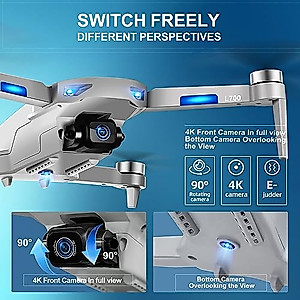 HHD Drones with Camera for Adults 4k, Easy GPS Quadcopter for Beginner with 40 mins Flight Time, 5G FPV Transmission, Auto Return Home, Follow Me，2 Batteries
