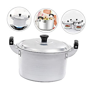 GANAZONO Small Aluminum Pan Stainless Steel Cookware Korean Pots for Cooking Metal Cooking Utensils Korean Noodle Cooker Steamer Soup Pot Double Boiler Pot Food Pot Steamer Pot Steam Pot