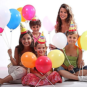 Pllieay 100 Pieces White Balloon Sticks Holders with Cups for Wedding, Party and Decor