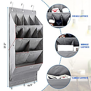 Alltope Over The Door Shoe Organizer, Large Hanging Shoe Organizer with 11 Pockets, Extra Large Fabric Pockets Oxford Cloth Shoes Storage Organizer for Men Sneakers Women High Heeled Shoes Storage