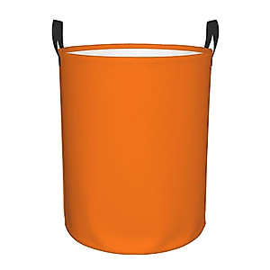 Large Laundry Basket, Orange Collapsible Laundry Hamper Dirty Clothes Washing Bin for College Dorm Storage Essentials 15.7" x 19.6"