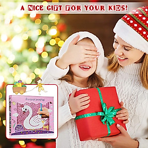 4 Packs 5d Painting Kit for Kids Diamond Painting Drill Painting by Number Kits Kids Diamond Arts Crafts for Home Wall Decor (Turtle Panda Whale Owl)