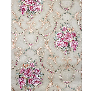 LovingWay 14.7 Feet Wallpaper Roll Floral Shelf Liner 17.7x177 Inch Self-Adhesive Dresser Drawer Covering Paper DIY Makeup Organizers Boxes Yellow Rose