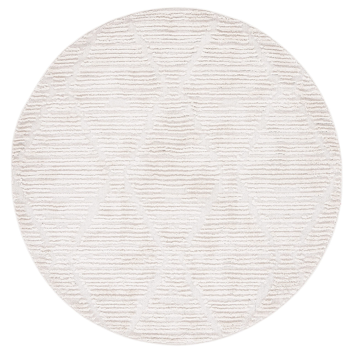 SAFAVIEH Marrakech Collection 8' Round Beige MRK517C Moroccan Boho Tribal Trellis Area Rug