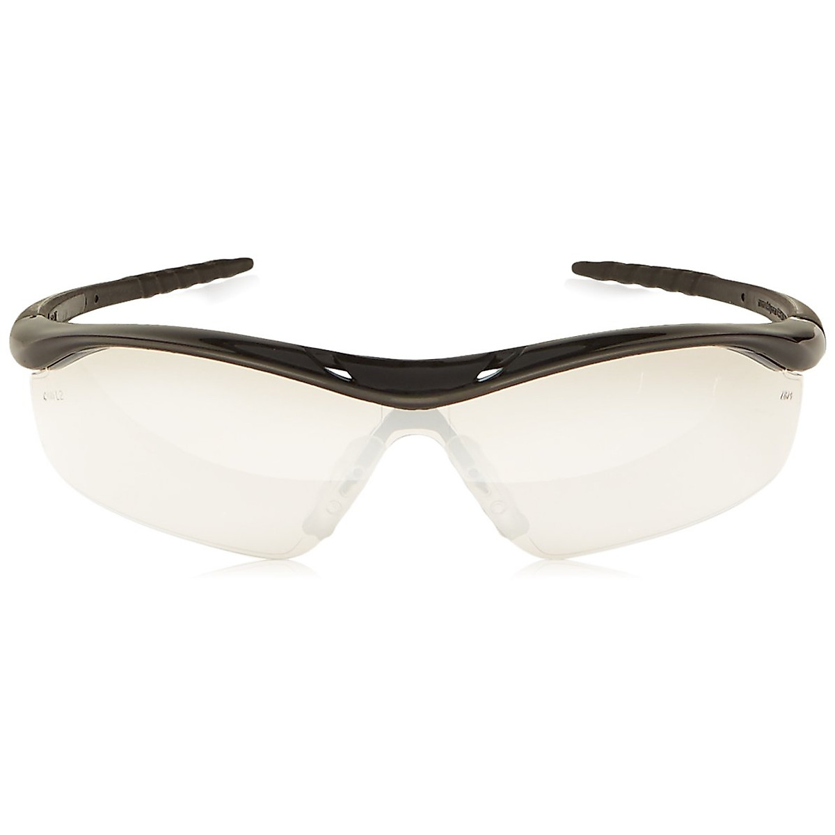 MCR Safety DL119AF Dallas Safety Glasses with Polished Black Frame and Indoor/Outdoor Clear Mirror Anti-Fog Lens