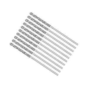 CoCud Diamond Twist Drill Bits, 1mm Drill Bit Diameter, Metric Tipped Drill Bit High Speed Steel - (Applications: for Glass Sea Shells), 10-Pieces