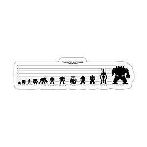 Warhammer 40k Size Chart, warhammer40k Decal Sticker - Sticker Graphic - Auto, Wall, Laptop, Cell, Truck Sticker for Windows, Cars, Trucks