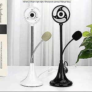 HD Webcam with Microphones - Webcam for Gaming Conferencing PC Laptop Desktop USB 2.0 Full HD Web Camera for Laptops Desktop and Gaming Suitable for Home Computer Equipment (Black)