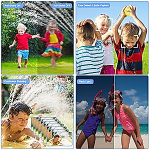 YEEIN 16FT Waterproof Digital Camera 30MP Underwater Camera with 32G Card and Rechargeable Battery, 18X Zoom Point and Shoot Camera for Boys Girls Children Teens Snorkeling Swimming Vacation(Orange)