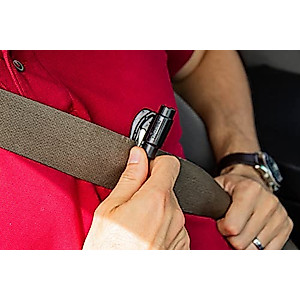 Resqme Pack of 2, The Original Emergency Keychain Car Escape Tool, 2-in-1 Seatbelt Cutter and Window Breaker, Made in USA, Safety Yellow