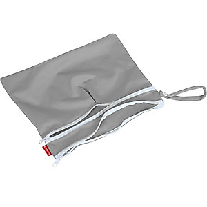 Damero 3pcs Pack Wet Dry Bag for Cloth Diapers Daycare Organizer Bag, Gray