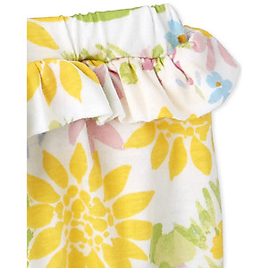 The Children's Place Baby Girls Sleeveless Playwear Sets 3-Pack, Pastel Floral, 12-18 Months