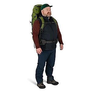 Osprey Aether 65L Men's Backpacking Backpack, Garlic Mustard Green, Extended Fit, Small/Medium