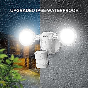 SANSI 4000LM Motion Sensor Outdoor Light 30W LED Flood Lights Outdoor with Ceramic Tech., 5000K Dusk to Dawn Security Light,320 Degree Wide Angle Illumination for Garage Yard Patio Bright Pro Series