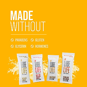 Lube Life Adventurer's Assortment Pack, Personal Lubricants 8 x 0.3 Oz - Water-Based, Silicone-and Water-Based Hybrid, Barely There Thin Silicone, Silicone Anal lube for Men, Women and Couples