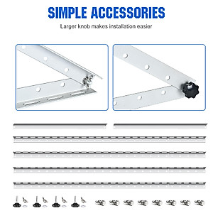 ECO-WORTHY 2 Sets 41inch Adjustable Solar Panel Tilt Mount Brackets with Foldable Tilt Legs, Ieal for 2-4pcs 180 200 300 400 Watt Solar Panel for Roof, RV, Boat, and Off-Grid…