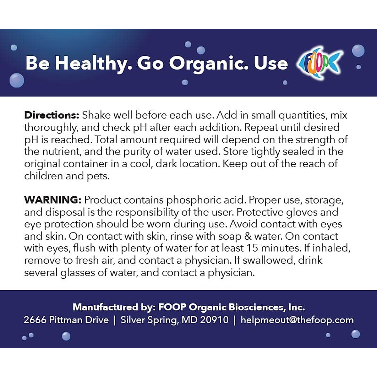 FOOP pH Up and Down – pH Control Kit | Corrects pH Imbalances, Maximizes Nutrient Absorption, Prevents Sickly Plants | Safe, Fast, and Easy to Use | Works Great in Any Growing Medium (16oz Pair)