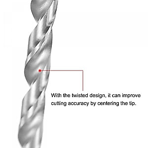uxcell 10 Pcs 3.95mm HSS(High Speed Steel) W6542 Micro Drill Bits, Fully Ground Jobber 74mm Length Drill Bit for Mild Steel Copper Aluminum