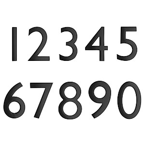 Architectural Mailboxes 3582B-9 4 inch Solid Brass Floating House Number, 1 Count (Pack of 1), Black
