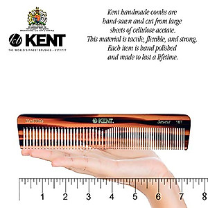 Kent 16T Fine Tooth Comb and Wide Tooth Comb Straightener Comb/Beard Comb and Hair Comb/Mens Hair Comb, Mustache Comb, and Comb for Women/Hair Styling and Detangling Comb/Detangler Comb Comb Set