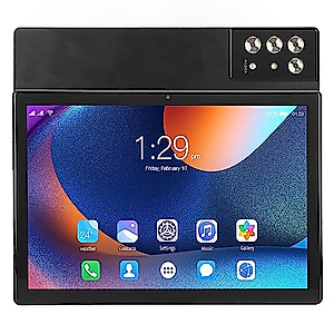 Honio Tablet PC, 8MP Front 16MP Rear 4G Network 100‑240V 10.1 Inch Tablet 8GB RAM 256GB ROM 8 Core CPU for Android 12 for Office (US Plug)