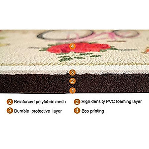 UpNUpCo Artistic Beautiful Anti Fatigue Kitchen Floor Mat - Unique Floor Mats - Pain Relief Padded Kitchen Mats - Floor Mats For In Front Of Sink - Memory Foam 47" X 17.5" X 10mm Coffee
