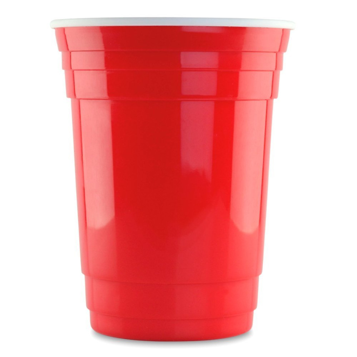 Double Wall 16 oz. Red Party Cup - 4 Pack- Reusable Beverage Cup - Insulated for Drinking Beer