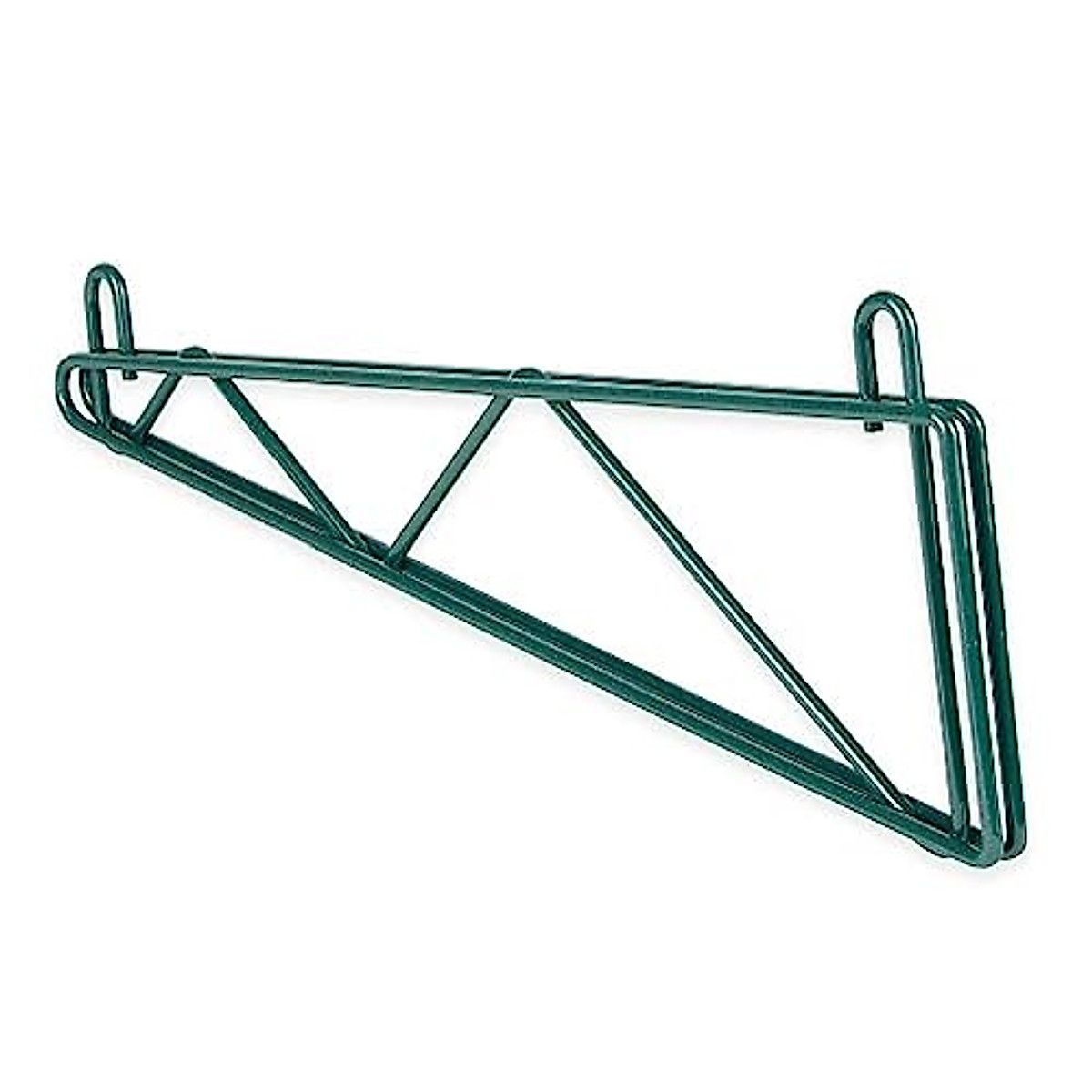 TrueCraftware 14” Single Shelf Support Direct Wall Bracket Green Epoxy Coated Iron- Wire Shelf Bracket for Pantry Kitchen Home Wire Wall Mount Shelf
