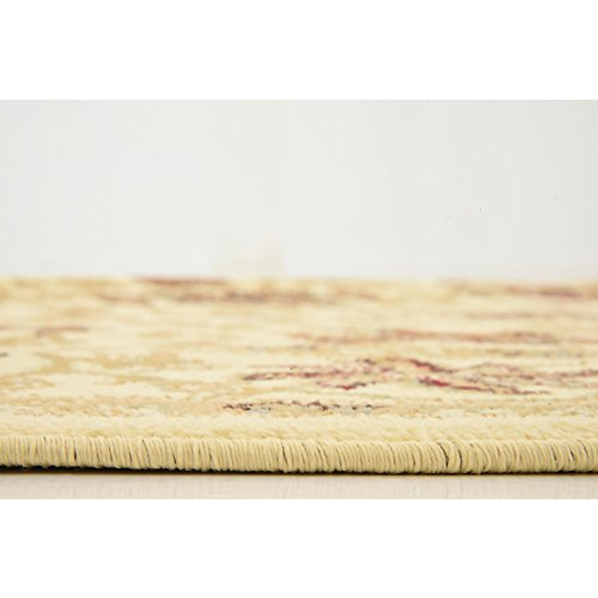 Unique Loom Voyage Collection Traditional Oriental Classic Intricate Design Area Rug, Round 6' 1" x 6' 1", Ivory/Tan