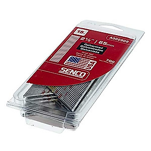 Senco A302509 15 Gauge by 2-1/2-Inch Electro Galvanized Finish Nail