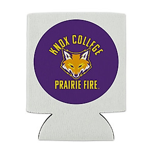 Knox College Prairie Fire Logo Can Cooler - Drink Sleeve Hugger Collapsible Insulator - Beverage Insulated Holder