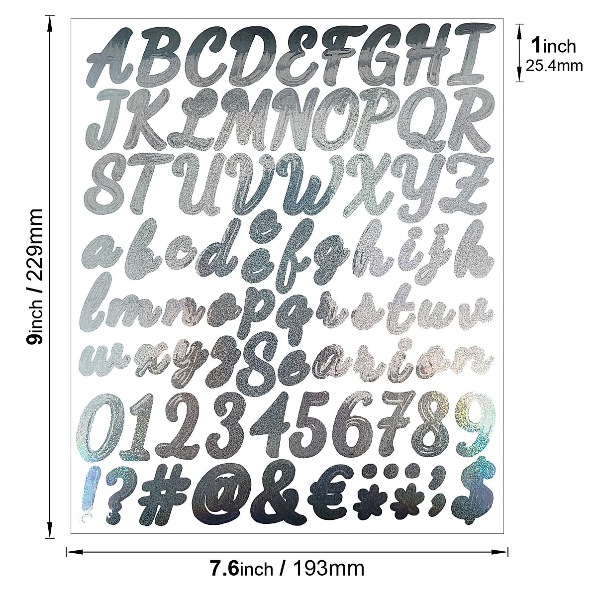 16 Sheets Holographic Laser Letter Stickers,Self Adhesive Cursive Alphabet Stickers, DIY Vinyl Letter Decal Script Pantry Labels for Office,Mailbox,Kitchen,Signs,Window,Door,Home,Grad Cap (Gold,1