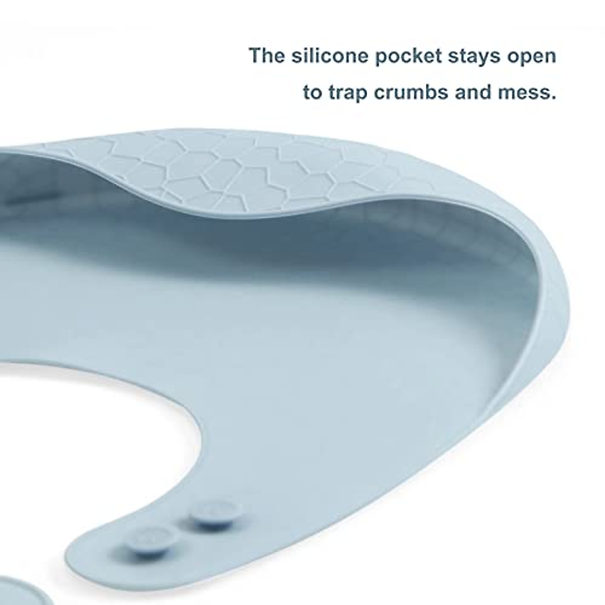 PandaEar 3 Pack Super Light Silicone Baby Bibs for Boys Girls| Waterproof Baby Bibs with Pocket Food Catcher, Soft Adjustable Silicone Feeding Bibs