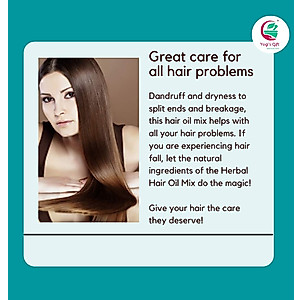 Yogi’s Gift | Ayurvedic Herbal Hair Oil Mix | 75 g x 2 packs | 18 Essential Herbs For Growth | 100% Natural Product Of India