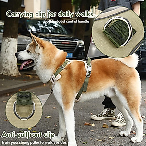 YIJISKY Dog Harness Adjustable Reflective Easy Control for Medium/Large Dog Harness with A Free Heavy Duty 5ft Dog Leash (XL (Neck: 23.6"-31", Chest: 26.7"-36.6")(Khaki, Extra Large)